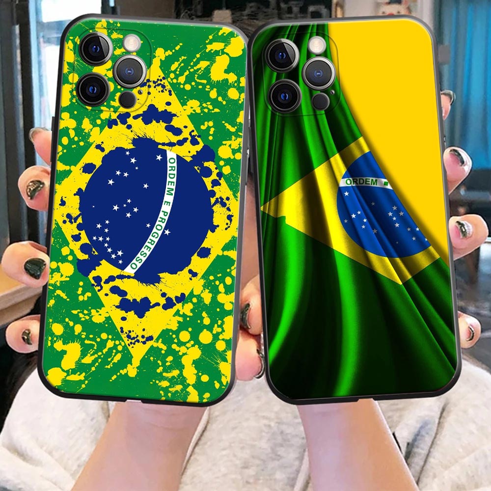 Brazil Brazilian Flag Phone Case for iPhone 6S 7 8 Plus SE 2020 2022 11 ...