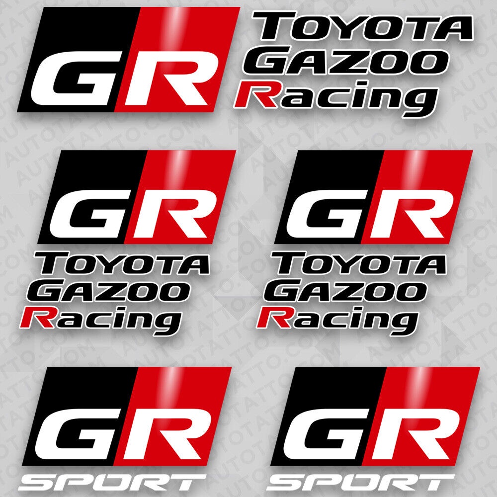 Toyota Gazoo Racing GR Sport Car Medal Logo Sticker Vinyl Decal Stripes ...