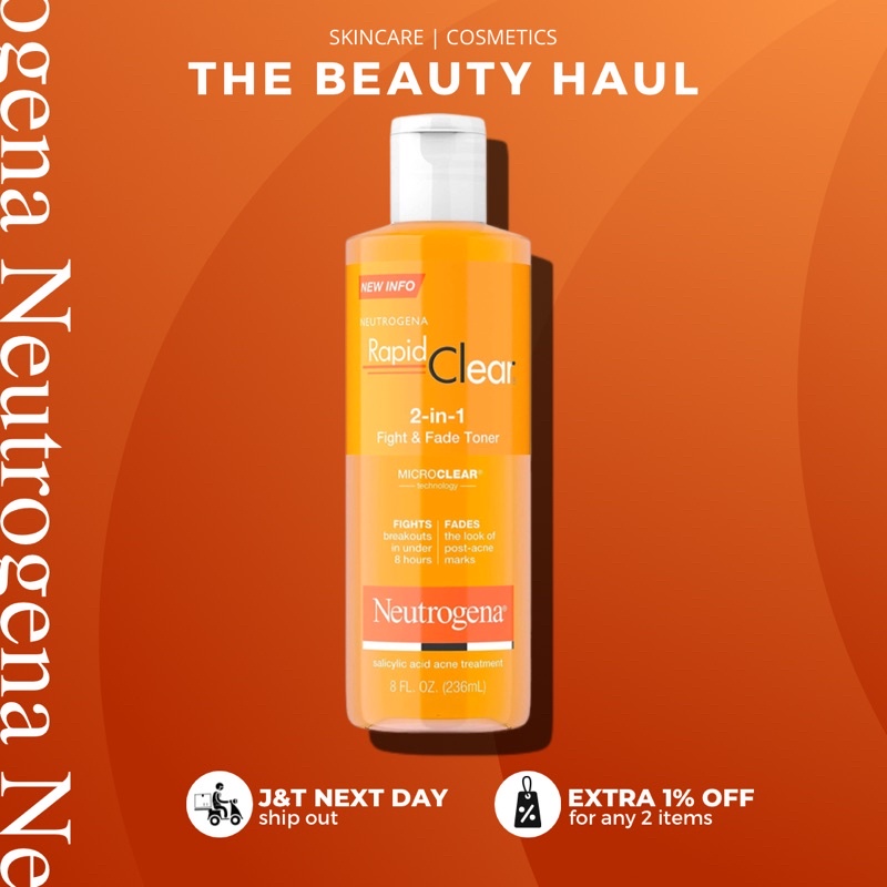 Neutrogena Rapid Clear 2-in-1 Fight & Fade Salicylic & Glycolic Acid ...