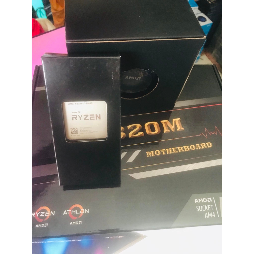 AMD Ryzen 5 4600G with Cooler Desktop Processor / Bundle B450M biostar ...