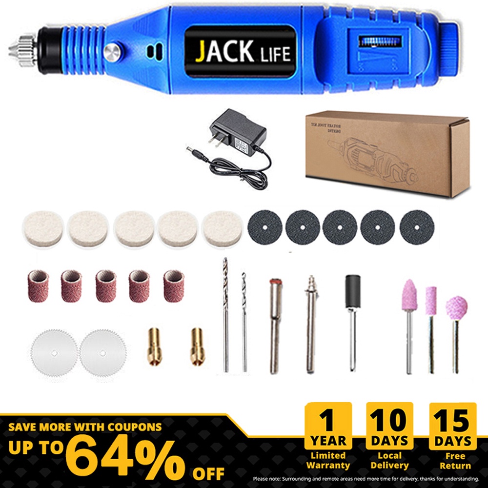 9V DC Grinder Tool Mini Dremel Drill Electric Grinding Set Milling ...