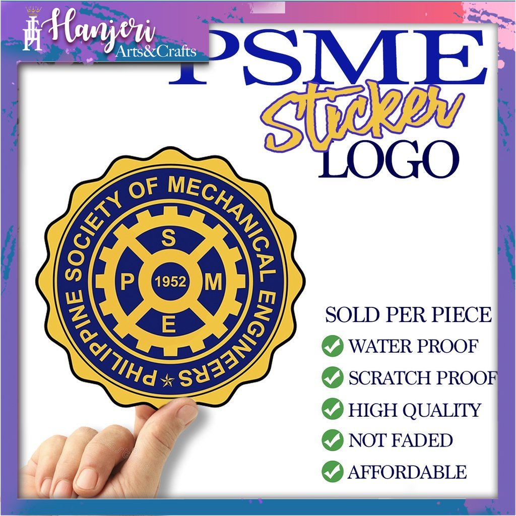 Vinyl Stickers PSME- Philippine Society of Mechanical Engineer Logo ...