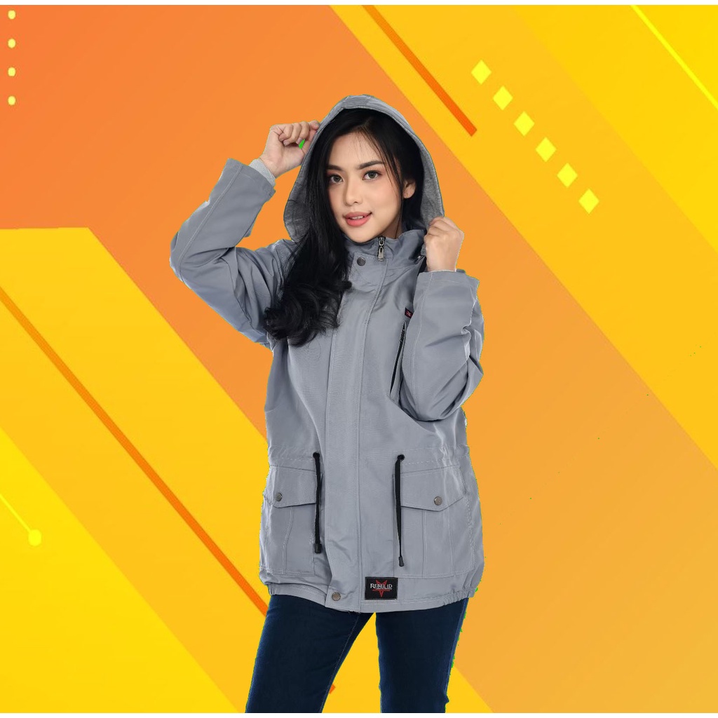 Women's PARKA Jacket WATERPROOF REBEL ID AGEMANS | Shopee Philippines