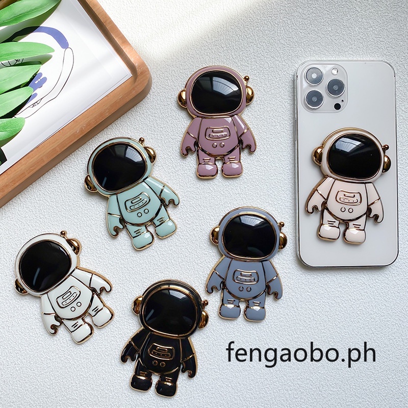 New Design Cute Astronaut Mobile Phone Socket Bracket Electroplating ...