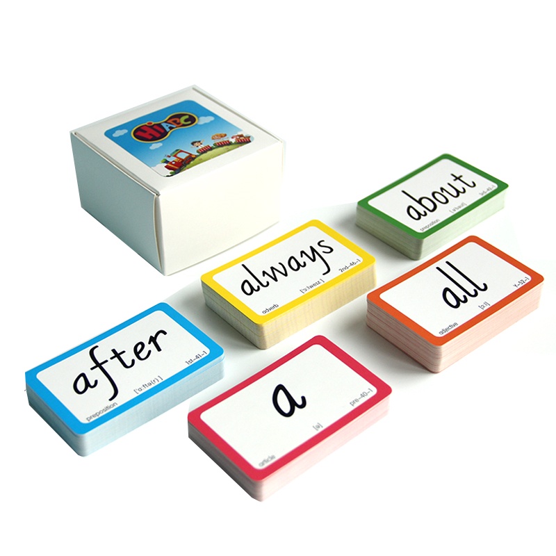 ~New 221PCS English Sight Words Card Phonics Words Flashcards Learning ...