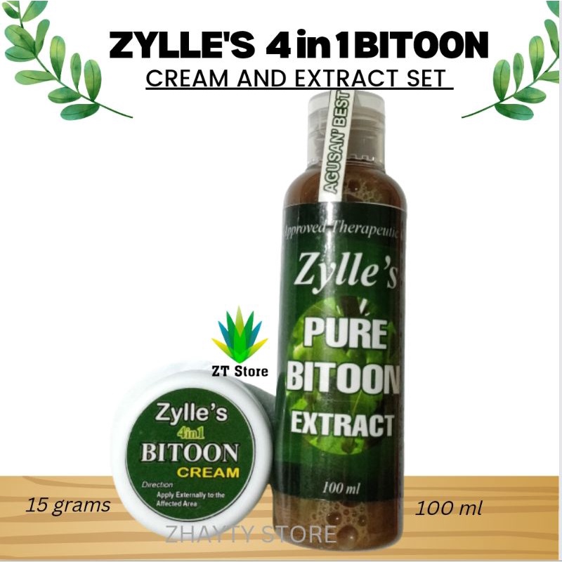 ZYLLES 4 in 1 Bitoon Cream 15grams & Bitoon Extract 100ml- Gamot sa ...