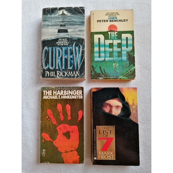 RARE/VINTAGE HORROR BOOKS- Peter Benchley, Phil Rickman, Mark Frost ...