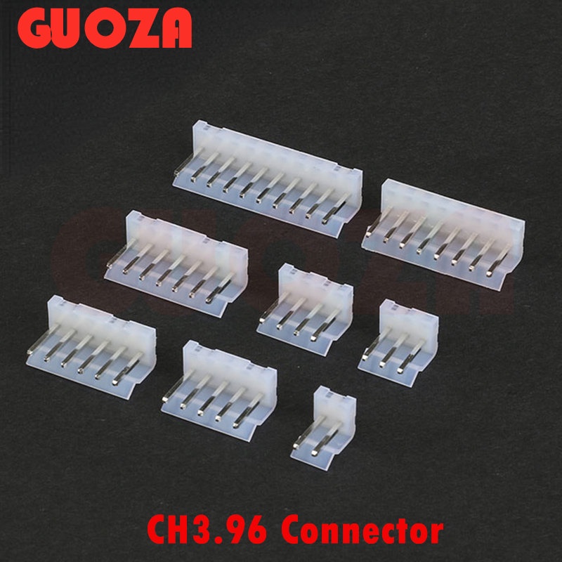 50set/lot 3.96 mm pitch CH3.96 - 2/3/4/5/6/7/8/9/12 Pin connector 50pcs Straight pin + 50pcs ...