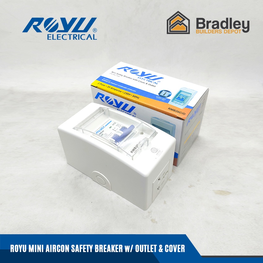 Royu Mini Safety Breaker with Cover and Outlet 16A, 20A for Air ...