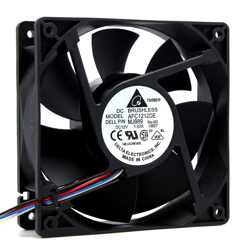 Delta AFC1212DE 12038 12V 1.6A 12CM Violent High Air Volume Temperature Control pwm Fan | Shopee ...