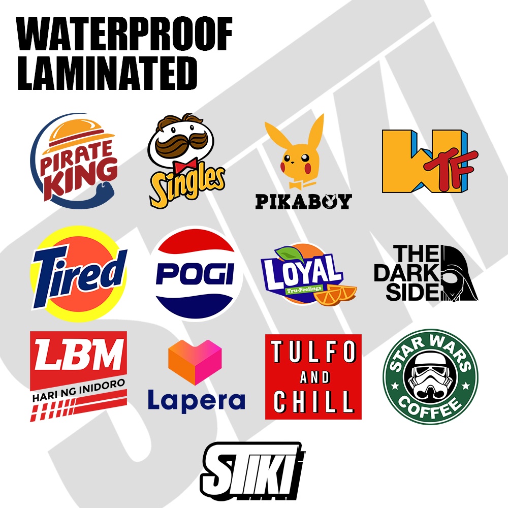 Spoof Brand Assorted Set 2 Vinyl Sticker WATERPROOF | Shopee Philippines