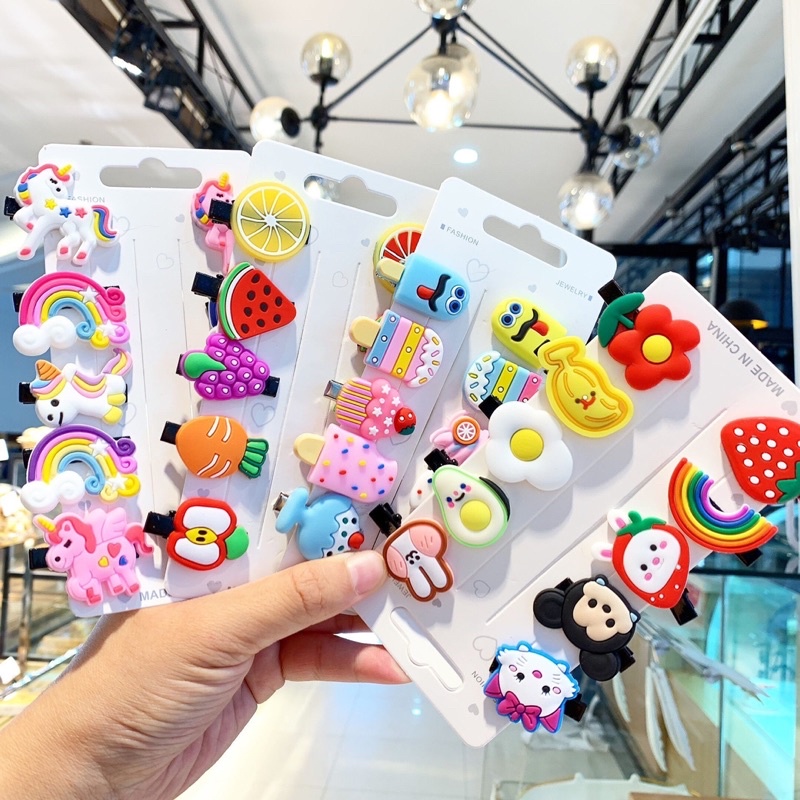 10 pcs/set cute hair pins Baby clip set accessories sets children hairs ...
