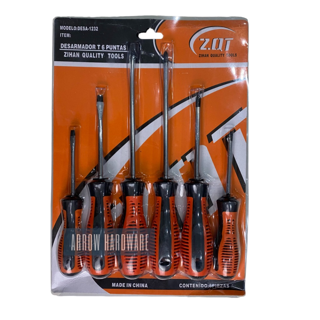 Screwdriver Set Steel Flat Screw driver Philip Screw Tools 6pcs | Shopee Philippines