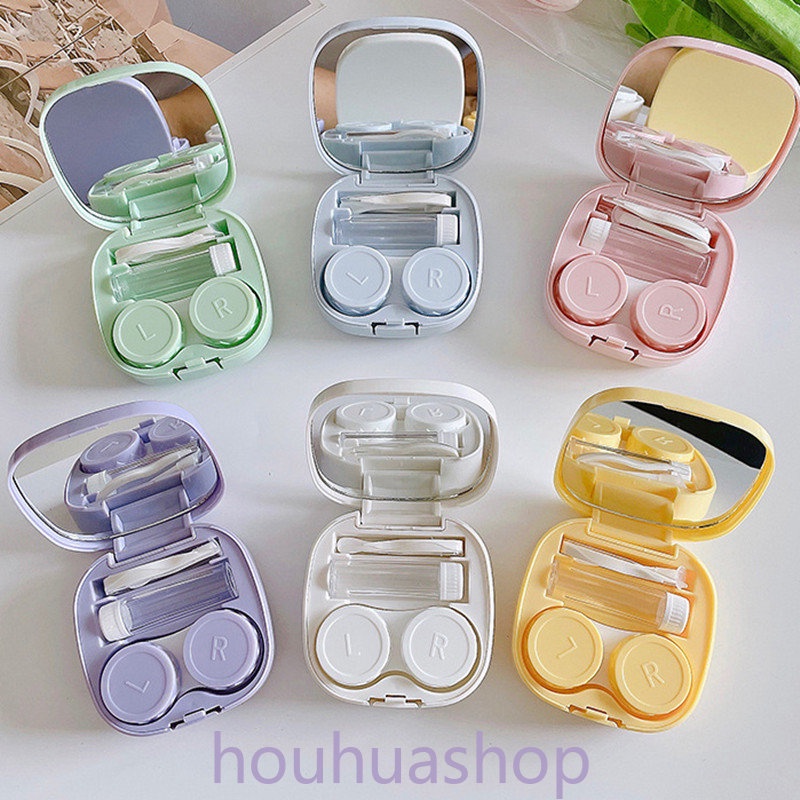 Contact lens box simple DIY square box portable beauty pupil box ...