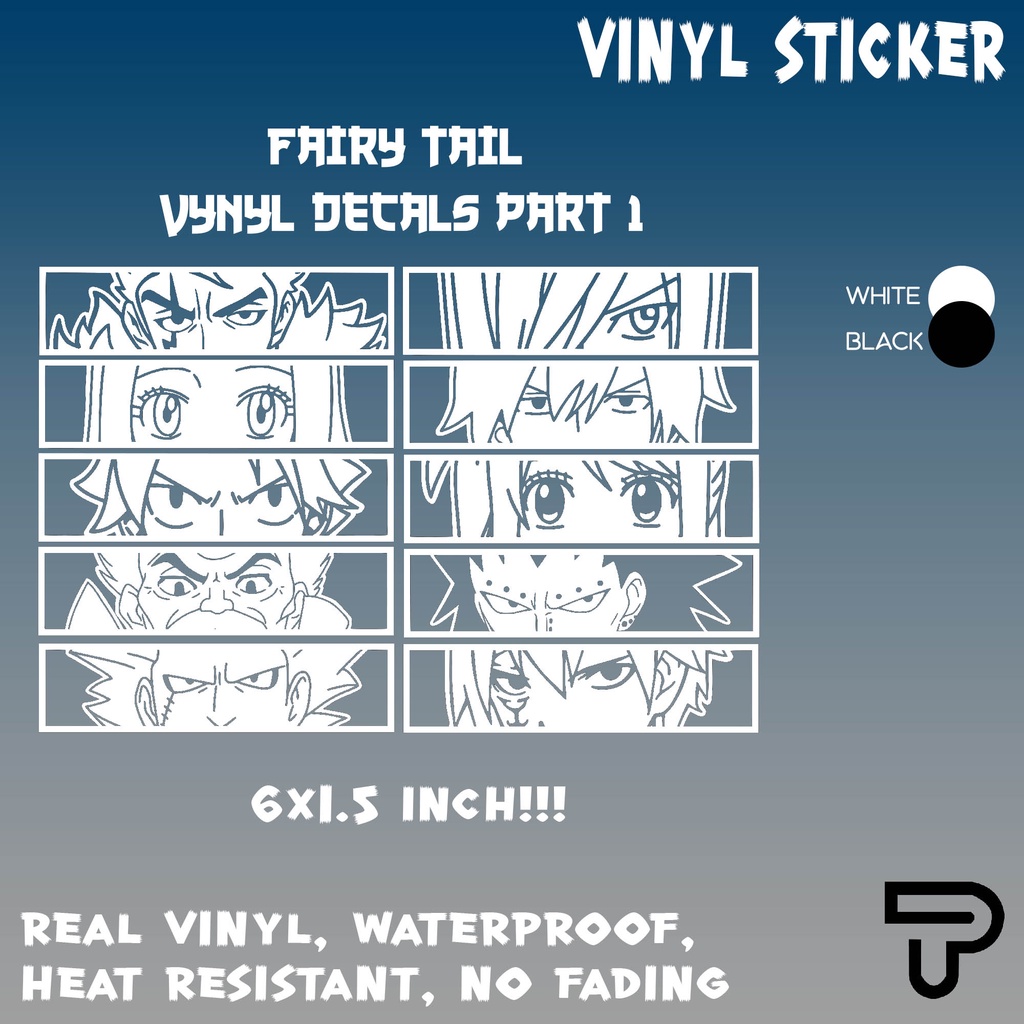 Anime Decals | Vynil Stickers | Eye Slap | Fairy Tail | Natsu Dragneel ...