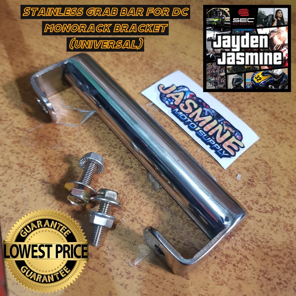 grab stainless bar for dc monorack bracket (universal) | Shopee Philippines