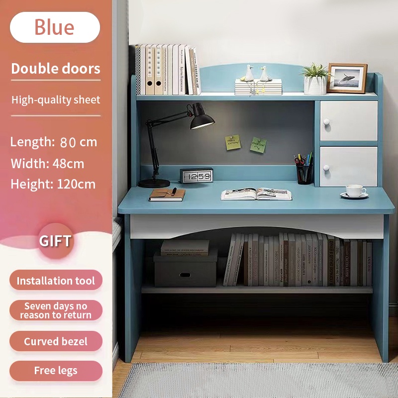 Study Table With Drawer Computer desk desktop home desk bookcase ...