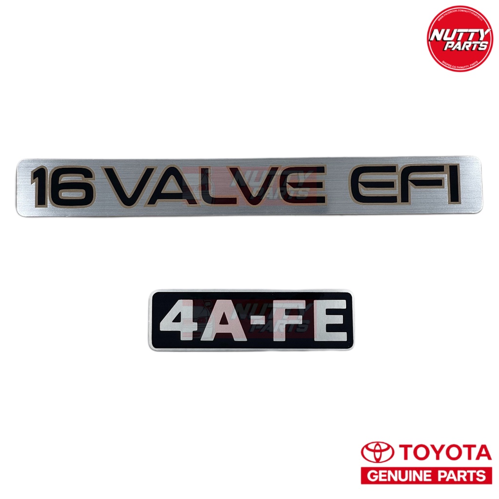 Genuine Parts TOYOTA Valve Cover Plate Sticker 16 VAVLE EFI/4A-FE ...