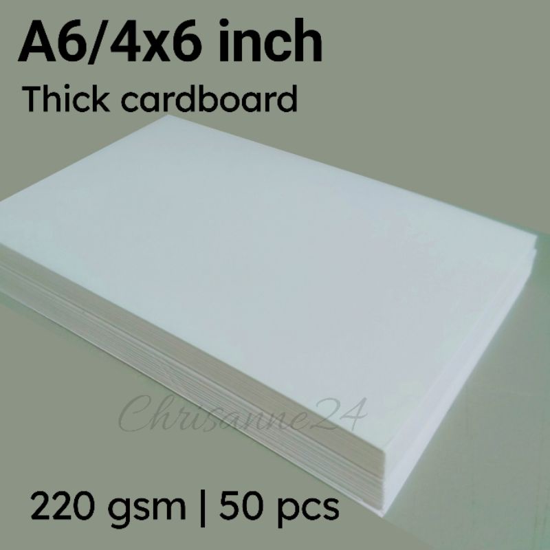 A6/4x6 A4 cardboard 220gsm 50 pcs makapal | Shopee Philippines
