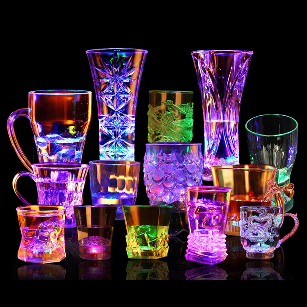 Flashing Cup Wine Beer Whisky Mug Water Beverage Drinking Glass LED ...