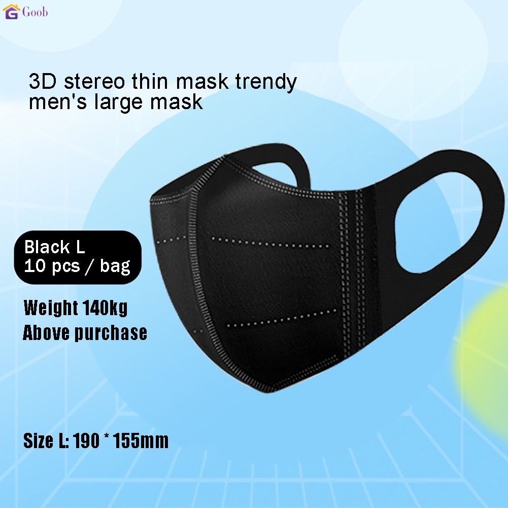 [Ready Stock] L size 10pcs big face mask fat mask disposable mask men's ...