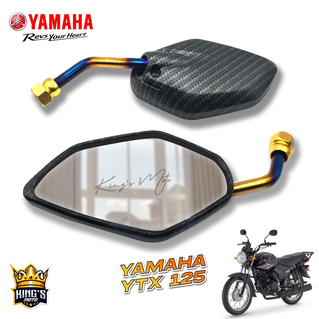 Yamaha YTX 125 2TONE SIDEMIRROR FOR YAMAHA with free Adaptor / MATTE ...