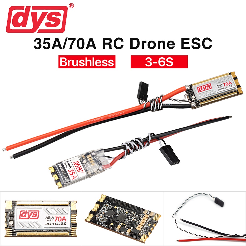 DYS Drone ESC 35A 70A Brushless ESC for RC Drone ESC 3-6S for FPV ...