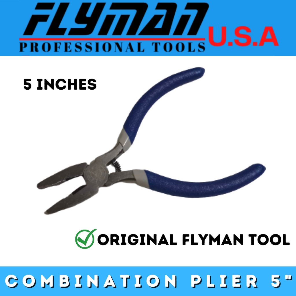Capulong Street Flyman Flat Nose Plier 5" Plais With Rubber Handle High ...