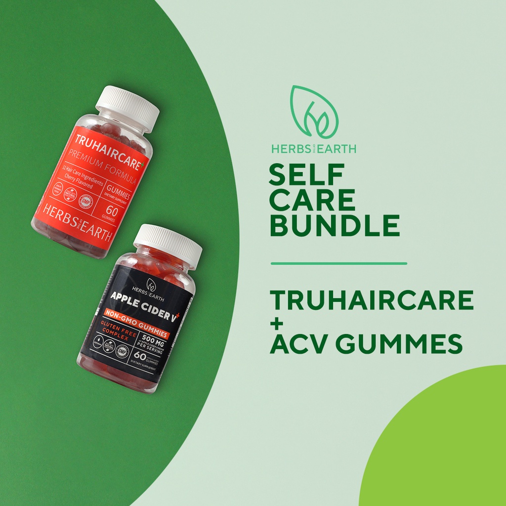 Self Care Bundle Apple Cider Vinegar 60 Gummies And Trur Hair 60s From ...