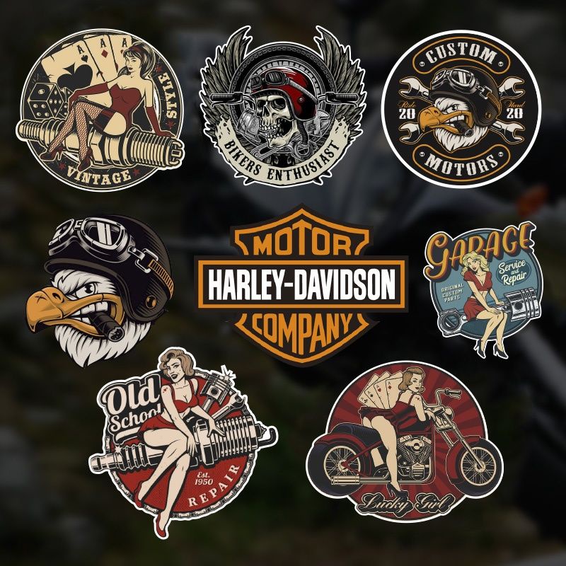 Harley motorcycle sticker IRON883/1200 STREET750 DYNA Fat bob 114 FORTY ...