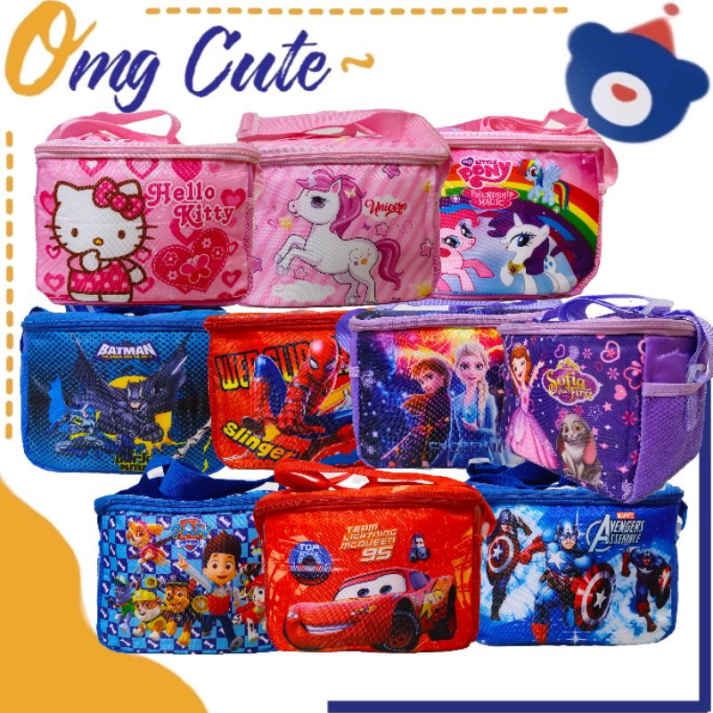 Character Lunch Bag thermal Unicorn Lunch Bag With Sling for boy and ...
