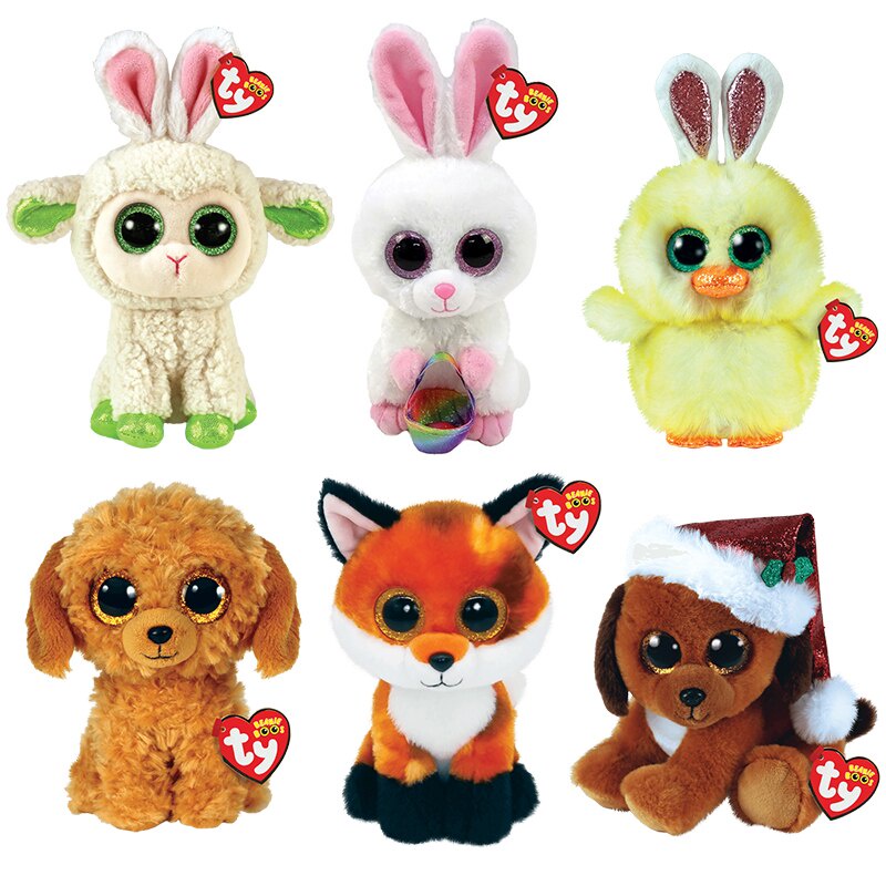 TY Beanie Boo 15cm Big Eyes Rare Kawaii Doll Plush Stuffed Ocelot Cub ...