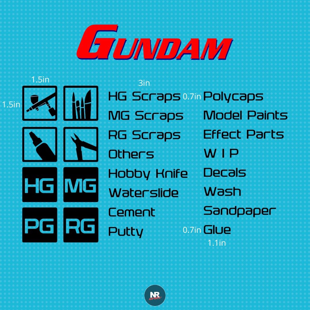 Gunpla Modeling Labels Vinyl Decal Organizing Stickers | Shopee Philippines