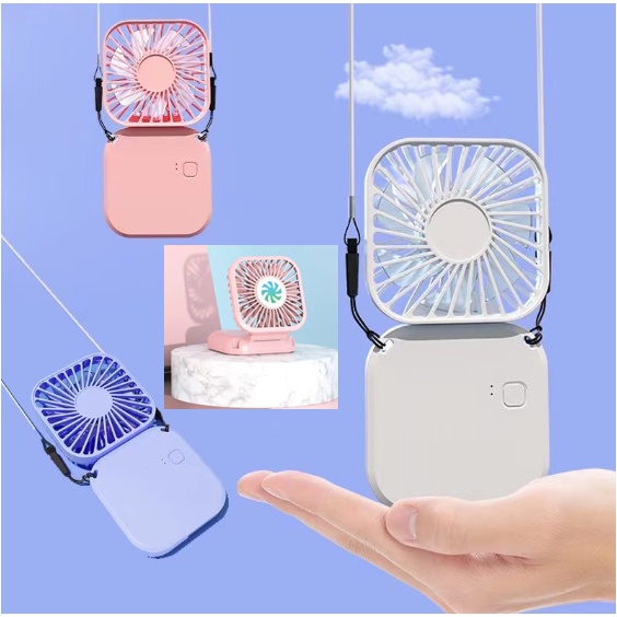 New ultra-thin folding fan desktop silent charging treasure mini ...