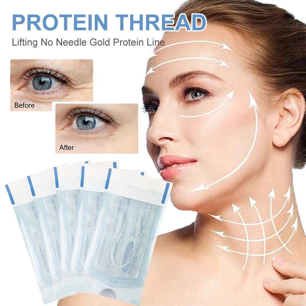 Collagen Facial Tensioners Thread Face Lifting No Needle Gold Protein ...