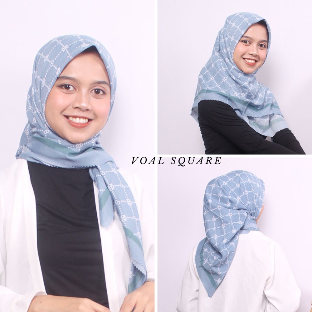 Rectangular Hijab - Rectangular Veil - DELIA Voal Square Motif ...