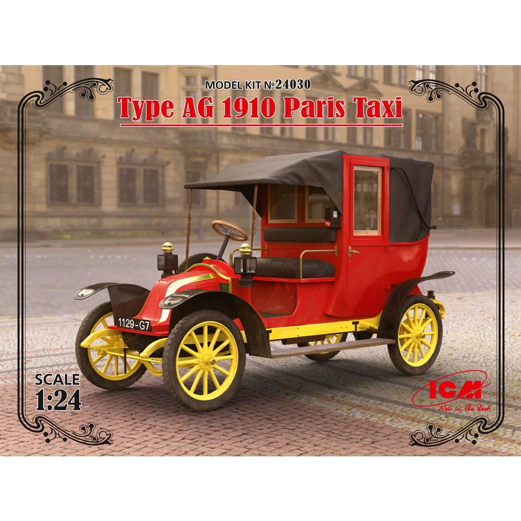 1/24 ICM Model Classic Car ICM-24030 Type AG 1910 Paris Taxi | Shopee ...