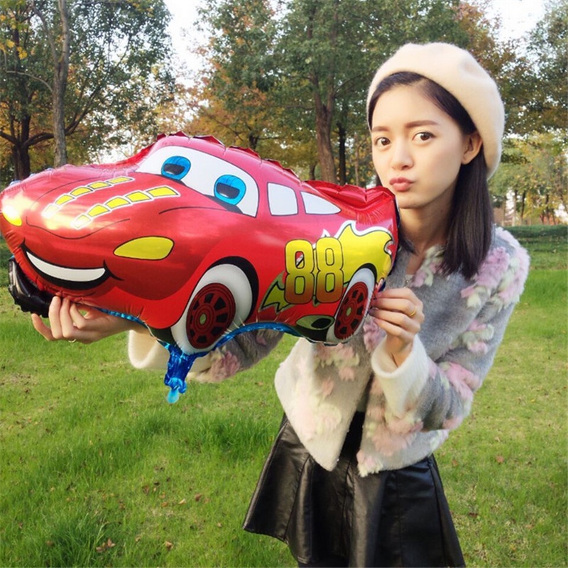 Hot sale - 1 pack 45x65cm cartoon red car shape foil balloon car helium ...