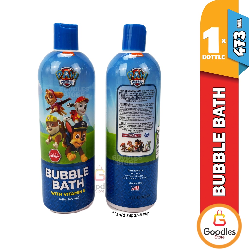 Nickelodeon Paw Patrol Bubble Bath with Vitamin E Paw Patrol Body Wash ...