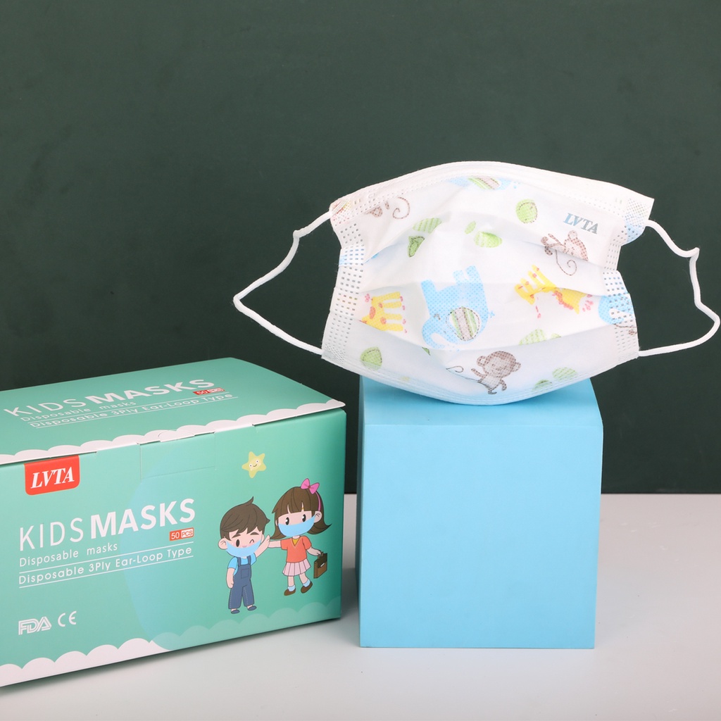 Kid face Mask Child mask 50pcs Disposable Dental Medical Surgical 3ply ...