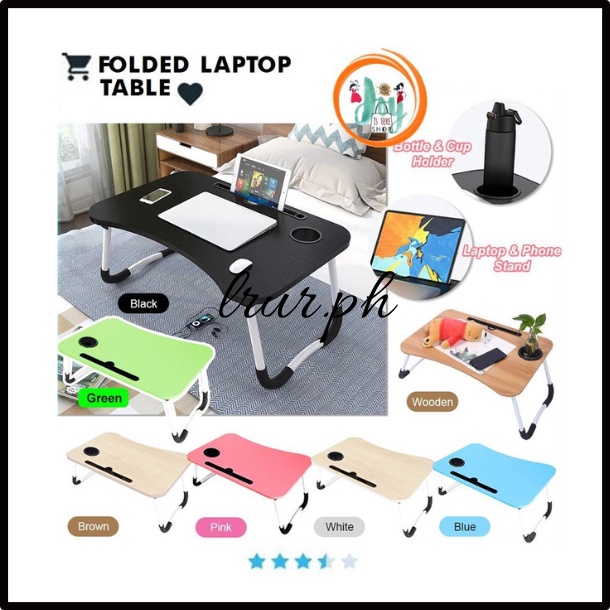 60×40×28CM Foldable Wooden Computer Bed Table Laptop Office Desk ...