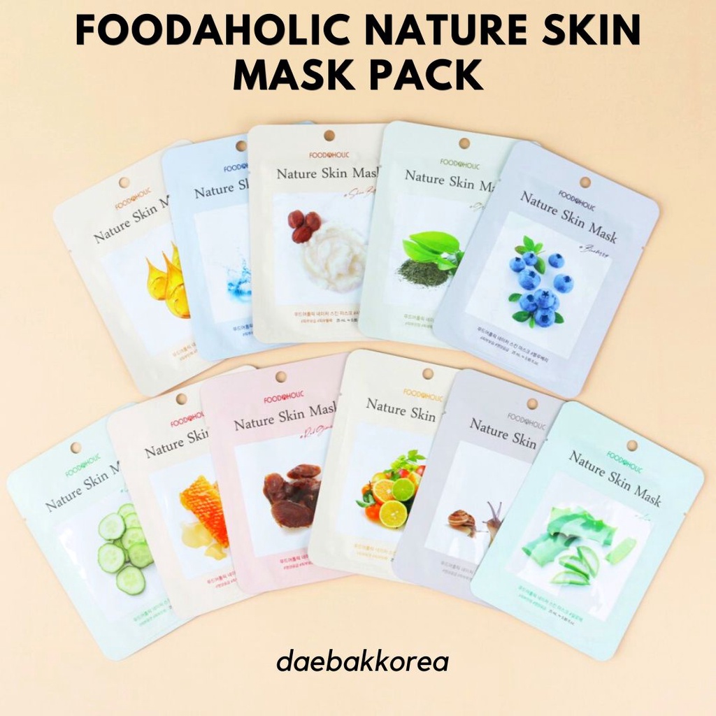 Korea FoodAholic Nature Skin Mask Pack (Random) | Shopee Philippines