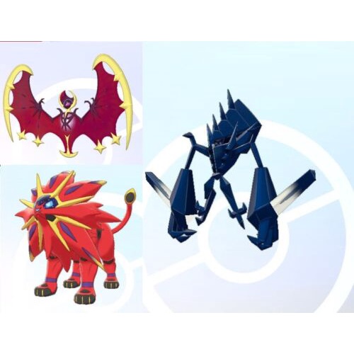 Pokemon Event Shinies Solgaleo, Lunala and Necrozma | Shopee Philippines