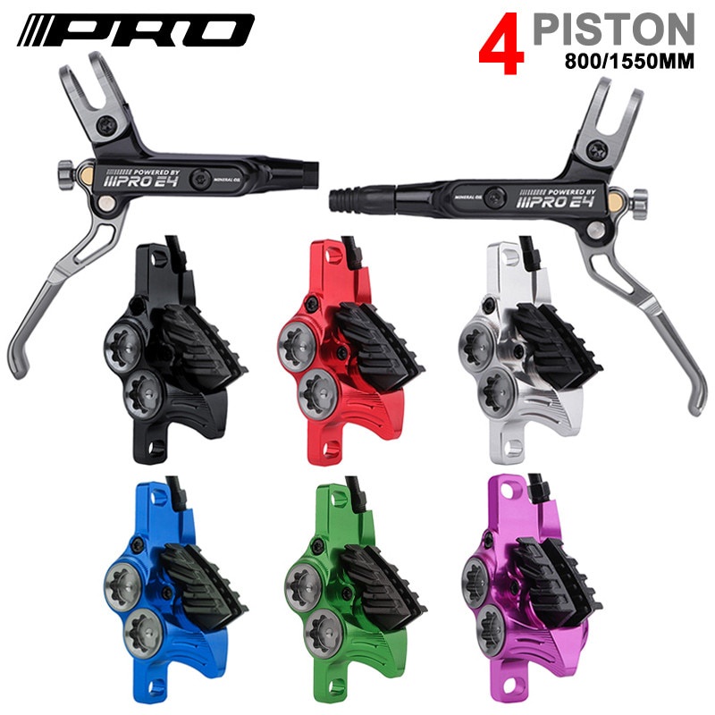 Bicycle Hydraulic Disc Brake 4 Piston MTB Brake Caliper IIIPRO E4 ...