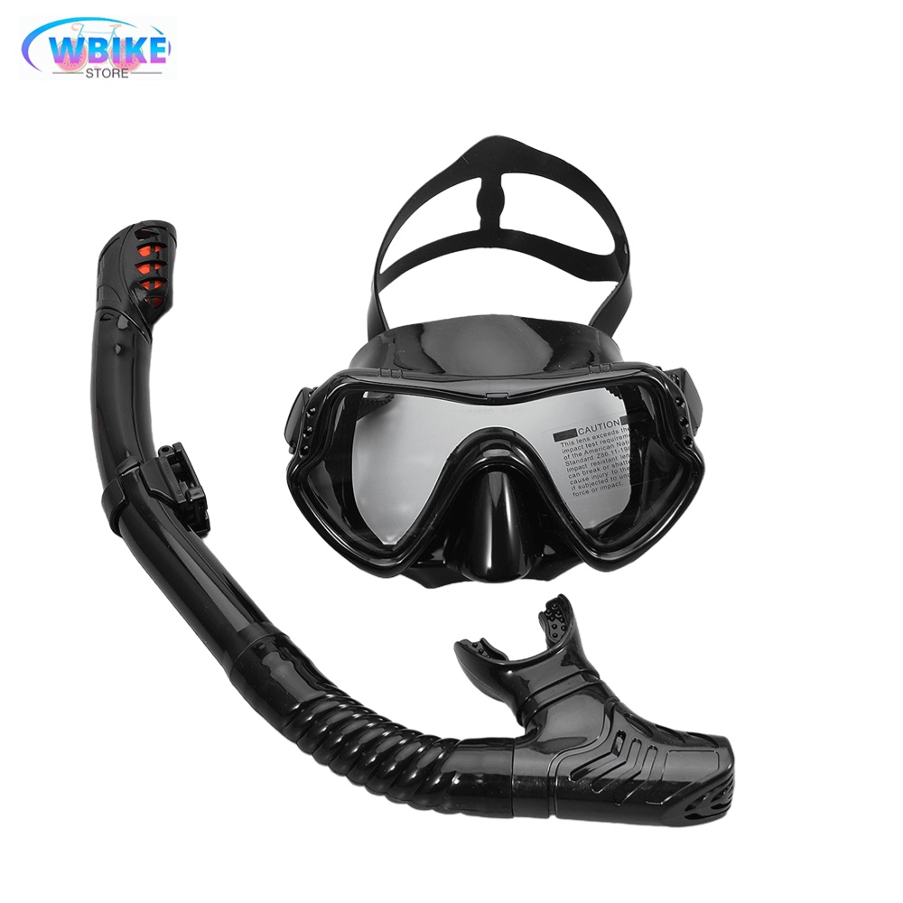 Snorkeling Set Scuba Diving Mask Tempered Glass Snorkel Adult Goggles ...