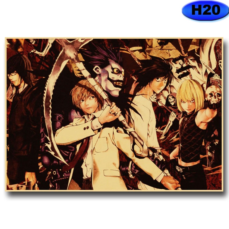 Japanese Anime Death Note Posters Retro Home Wall Decoration Items ...