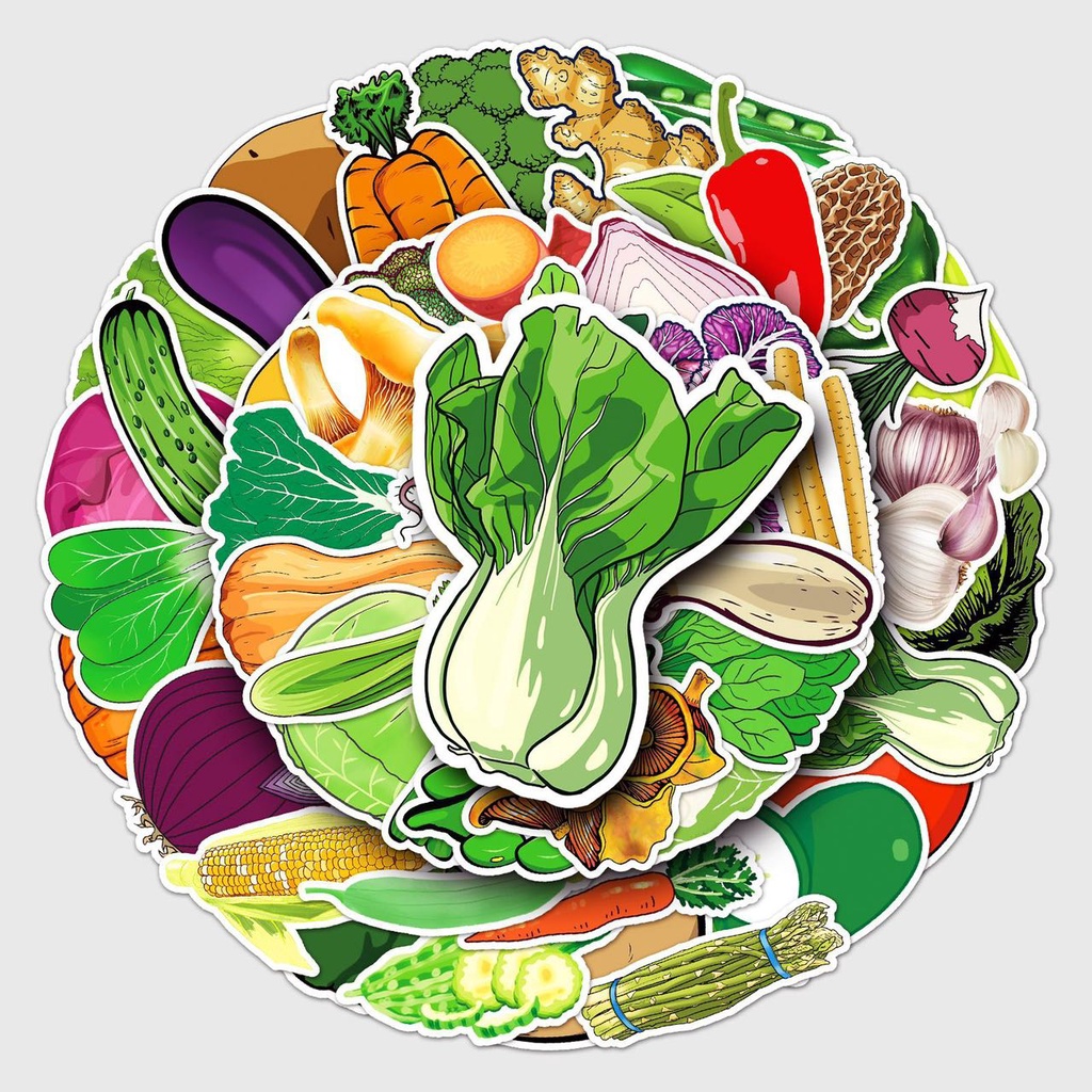 xs594-50pcs vegetable graffiti waterproof sticker | Shopee Philippines
