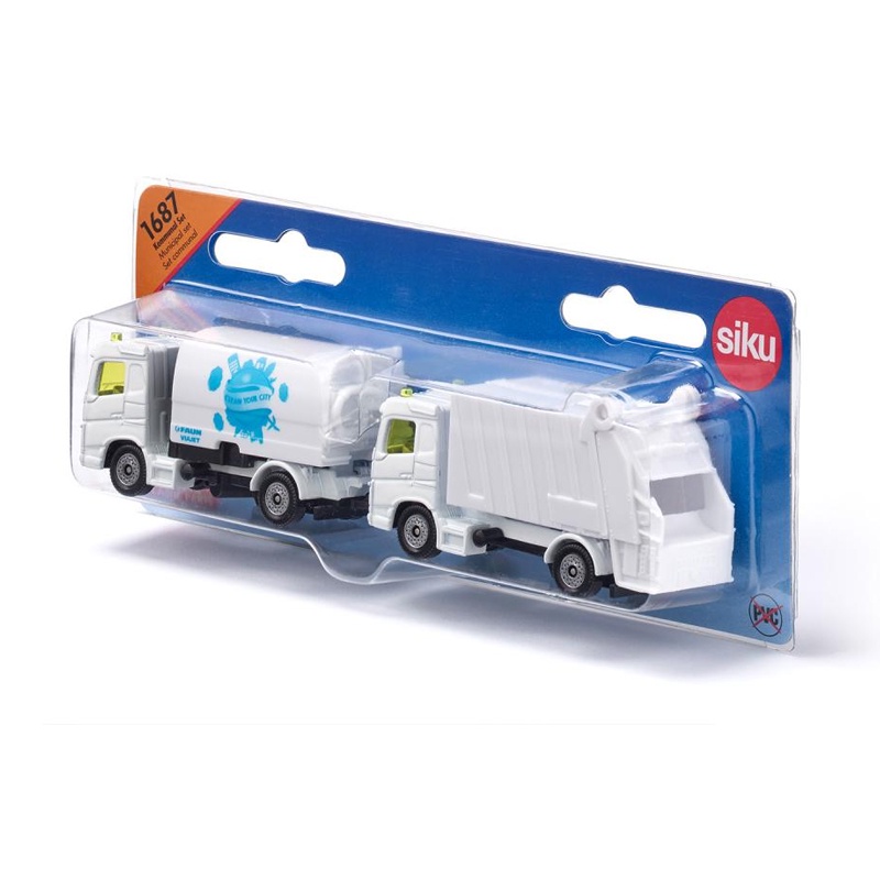 2022Siku City Car Combination Set Street Sweeper Garbage Truck ...