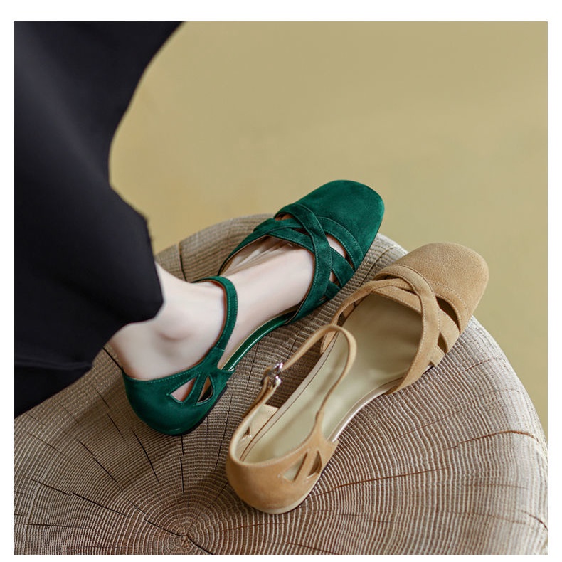 French Classic Retro Roman Sandals Women Summer 2022 New Style Round ...