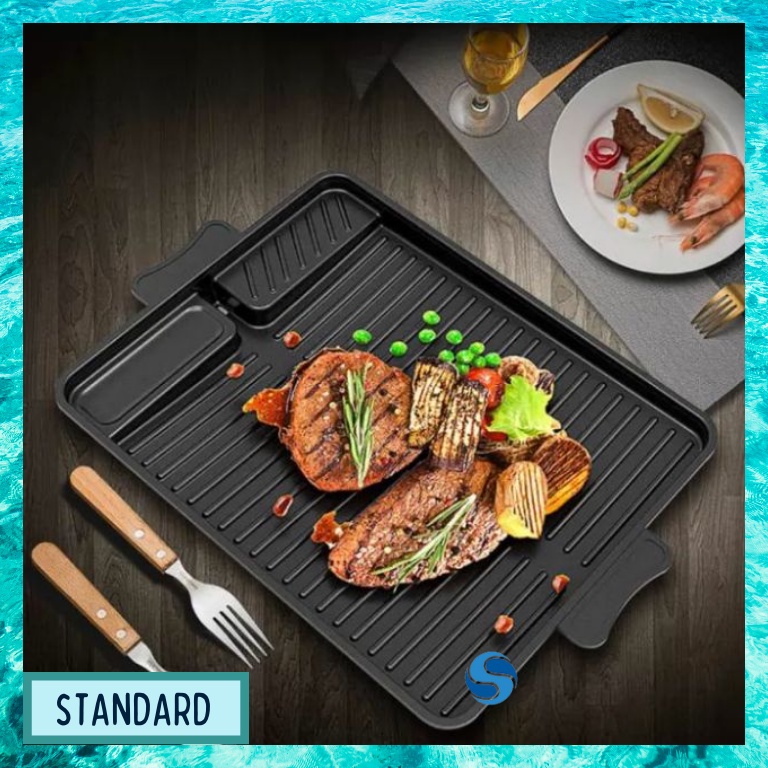 STNDRD Korean Style stone baking tray square Barbecue Grill Pan ...